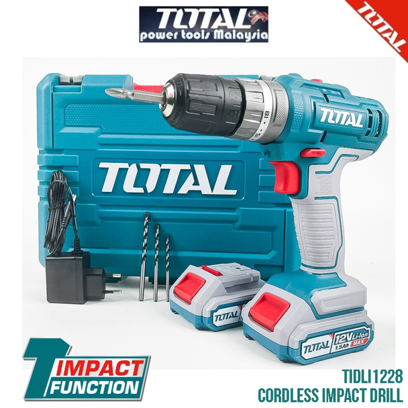 Total 12V Lithium-Ion Cordless Drill TIDLI1228 | Lightweight & Powerful ...